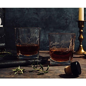 Toynk Yellowstone Dutton Ranch 9-Ounce Mini Rocks Glasses | Set of 2