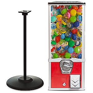 Vending Machine - Big Capsule Vending Machine with Stand - Prize Machine - Commercial Vending Machine for 2 Inch Round Capsules Gumballs Bouncy Balls - Red