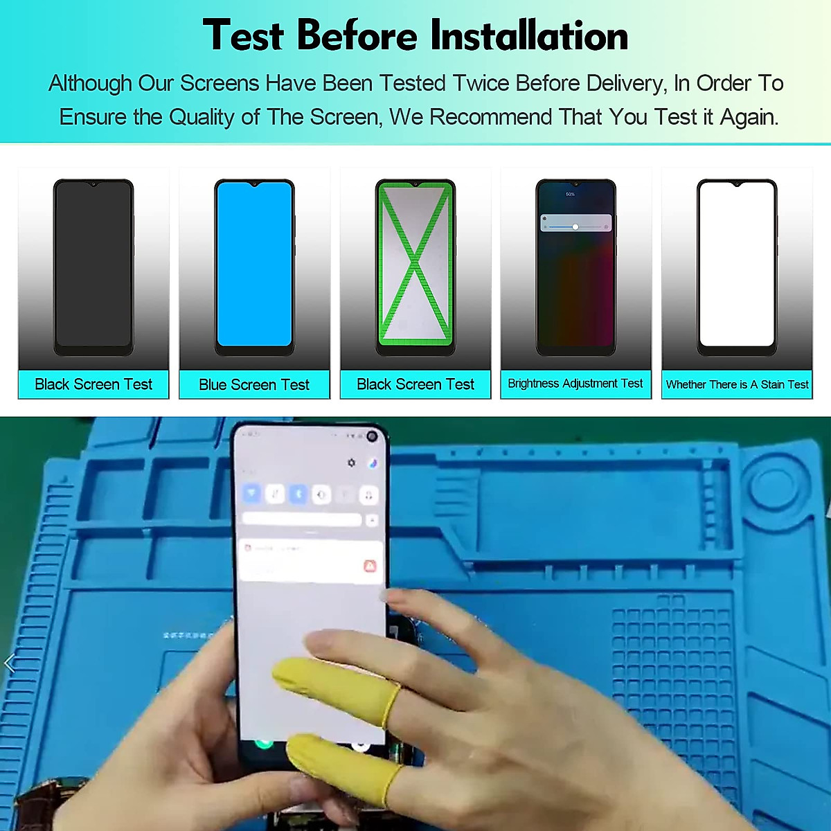 YHX-US Screen Replacement for Huawei Y9 Prime 2019 P Smart Z STK-L21 STK-L22 STK-LX3 LCD Display Touch Screen Digitizer Assembly with Tools (Black+Frame)