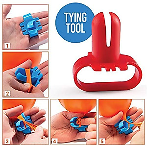 Prextex Balloon Arch & Garland Decorating Kit - Balloon Tape Strip (32 ft), White Ribbon Roll (80 ft), 240 Dots Glue Points, and 2 Balloon Tie Tool Kit | Events, Birthday, Wedding Decoration Supplies