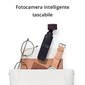 DJI Pocket 2 - Handheld 3-Axis Gimbal Stabilizer with 4K Camera, 1/1.7" CMOS, 64MP Photo, Face Tracking, YouTube, TikTok, Vlog, Portable Video Camera for Android and iPhone, Black