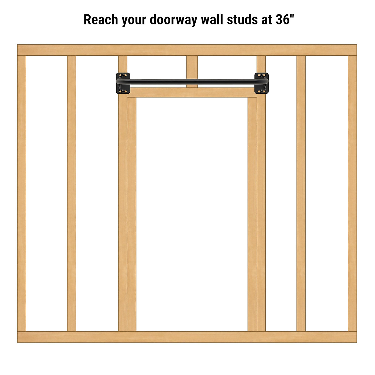 SELEWARE Fully Welded Pull Up Bar Wall Mount Heavy Duty Chin-up Bar w/Resistance Band Hooks for Doorway, Support Beam or Joist Mount Thick Metal Sturdy Construction Support 500 lbs