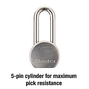 Master Lock 930DLHPF Padlock with Key, Hardened Steel