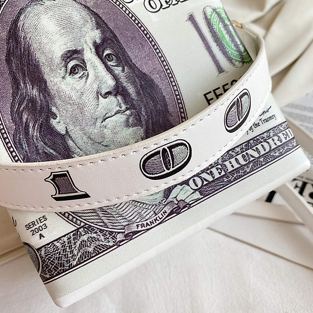 WOG2008 Takeout Box Tower Print Shoulder Bag Pu Leather Ladies Chinese Handbag Cute Girl's with Comfortable Chain Strap