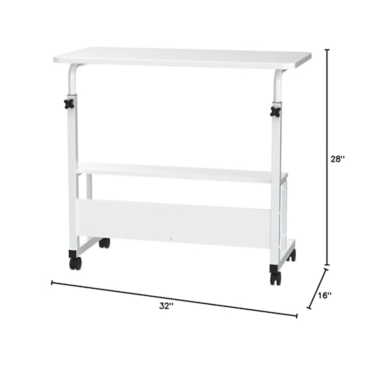 Fuwobriva Laptop Desk Removable and Adjustable Height Table for Table Lazy Sofa Table Office Desk Home Student Writing Desk Desk, Small Standing Desk with Storage TV Tray Table, Beige (desk01)