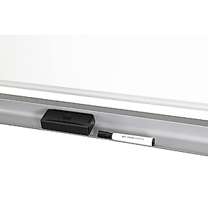 WorkPro® Double-Sided Mobile Magnetic Dry-Erase Whiteboard Easel, 72" x 48", Aluminum Frame With Silver Finish