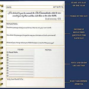 Mr. Pen- Christian Planner, 365 Pages, Daily Bible Journal, Prayer Journal, Bible Study Journal, Devotional Journal, Religious Gifts, Write the Word Journal, Christian Gift