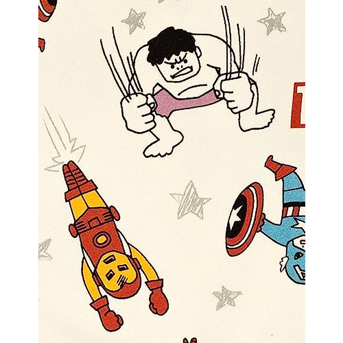 Marvel Avengers Spider-Man Hulk Iron Man Captain America Little Boys Fleece Sweatshirt and Pants Set White 7-8