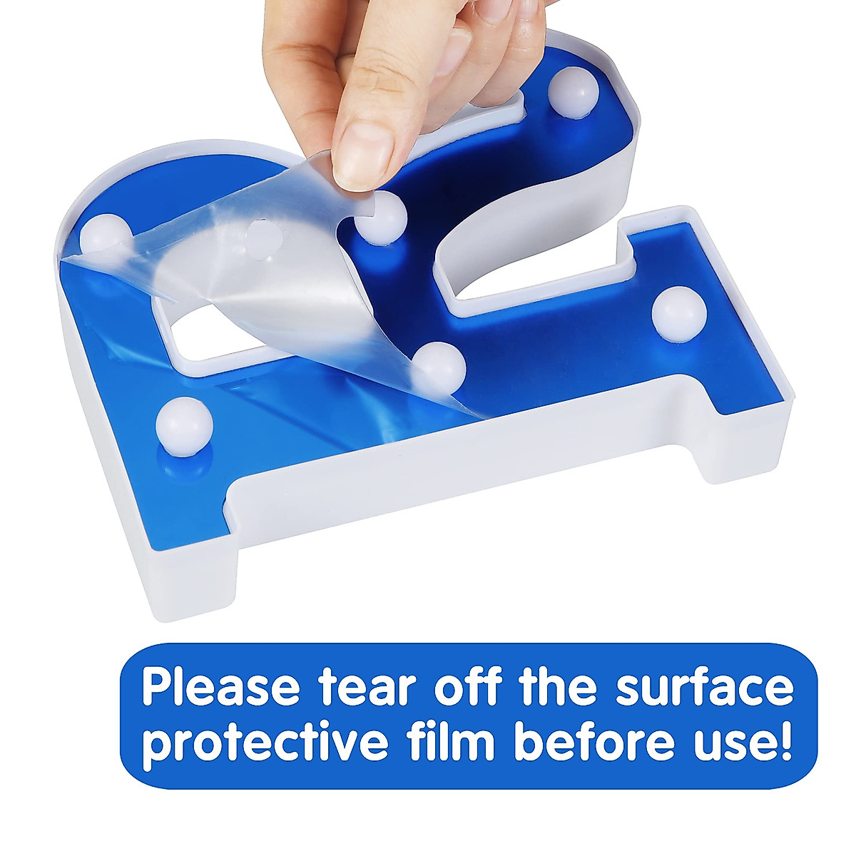 Led Marquee Letter Lights Sign Light Up Letters for Home Cafe Bar Party Wedding Birthday Christmas Decoration Battery Operated Alphabet Initials Lamp Letters Night Lights in Bedroom (Royal Blue, V)