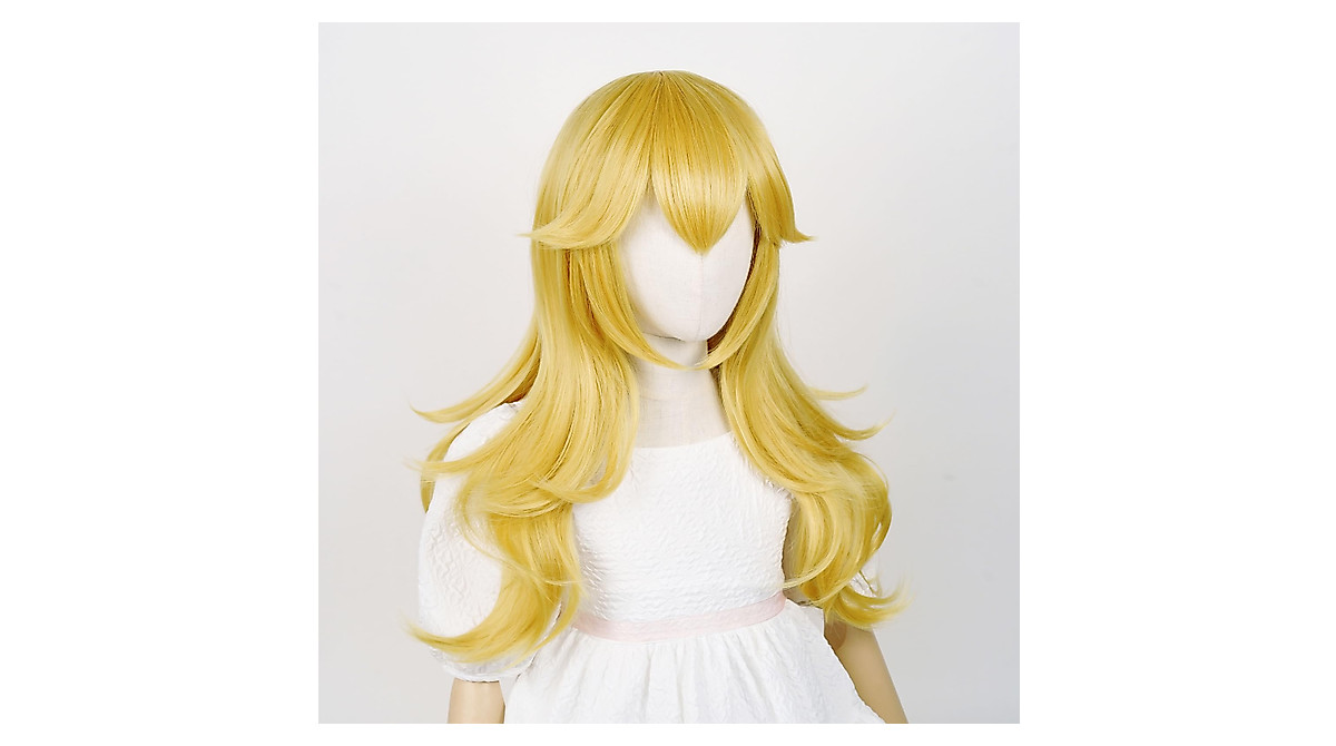 Aicos Golden Wavy Wig - Perfect for Princess Cosplay