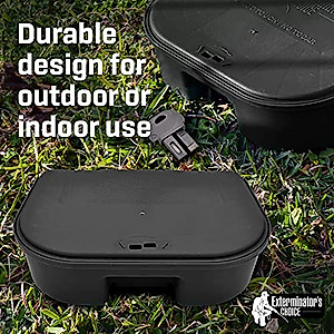 Exterminator’s Choice - Mice Bait Station - Includes Two Small Bait Station and One Key - Heavy Duty Bait Box for Mice and Other Pests - Durable and Discreet