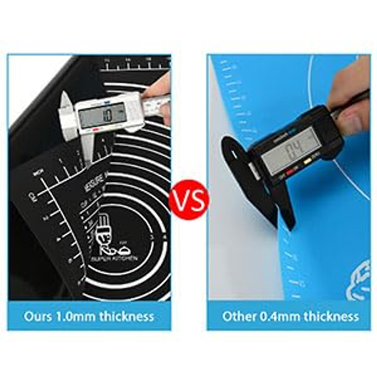 Non-slip Silicone Pastry Mat Extra Large 28''By 20'' for Non Stick Baking Mats, Table/Countertop Placemats, Dough Rolling Mat, Kneading/Fondant/Pie Crust Mat By SUPER KITCHEN