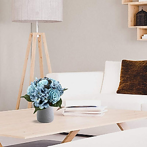 Cream Hydrangea Artificial Flowers 12" Silk Hydrangea Flowers Bouquet Fake Cream Hydrangea Flowers for Wedding Centerpieces DIY Floral Decor Bridal Bouquet - Cream Hydrangea 1 Pack