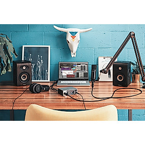 UA Volt 1 USB Audio Interface for recording, podcasting, and streaming & Amazon Basics Standard XLR Male to Female Balanced Microphone Cable, Durable & Flexible, Noise-Cancelling - 6 Feet, Black