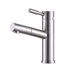 ShiSyan Y-LKUN Washing Machine Faucet Basin Sink Stainless Steel Wire Drawing Cold Hot Basin Faucet Smoked Pull Basin Faucet Lavatory Faucet On Stage