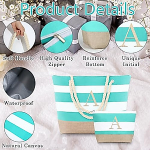 YOOLIFE Mothers Day Gifts - Gifts for Mom, Mom Gifts, Personalized Mom Birthday Gifts, Mother In Law Gifts, New Mom Gifts, Mothers Day Gifts for Daughter Wife Grandma, Initial Beach Bag Travel Bag M