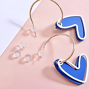 Silicone Earring Backs, Clear Earring Backings, 20PCS Soft Earring Stoppers, Safety Back Pads Backstops, Earring Stopper Replacement for Fish Hook Earring Studs Hoops