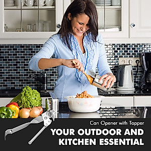 Chef Craft Select Can Opener with Tapper, 6.5 inches in length, Nickle Plated