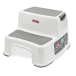 Nuby 2 Step Up Stool for Kids, for Bathroom, Kitchen, and Potty Training