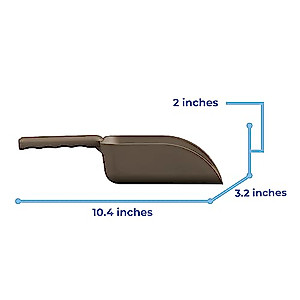 Vikan Remco 630066 Color-Coded Plastic Hand Scoop - BPA-Free Food-Safe Kitchen Utensils, Restaurant and Food Service Supplies, 16 oz, Brown