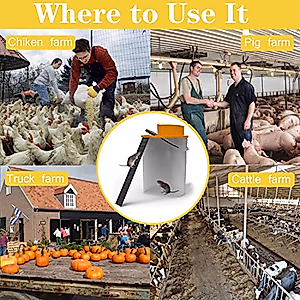 CATIIOR 1/2/3 Packs Mouse Trap Indoor Outdoor Reusable Smart Rat Outdoors Humane Traps Bucket Lid Chipmunk Mice for House (3), Yellow, (MK500JK/G)