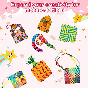 800 PCS Loom Loops Potholder, DIY Arts and Crafts for Kids and Adults, Potholder Loom Knitting Loops Weaving Flexible Loom Kit Loops Elastic Ideal Gifts for Girls Ages 5 6 7 8-12 13 Crafts Supplies