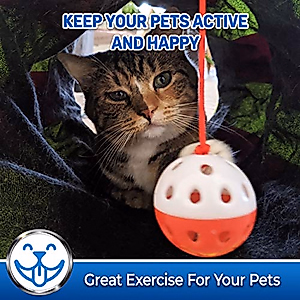 Pet Magasin Collapsible Cat Tunnel Toys (2 Pack) Interactive Pet Tubes with Fun Balls and Crinkle Peep Hole Design for Small Medium & Large Cats Dogs Rabbits and Other Small House Animals
