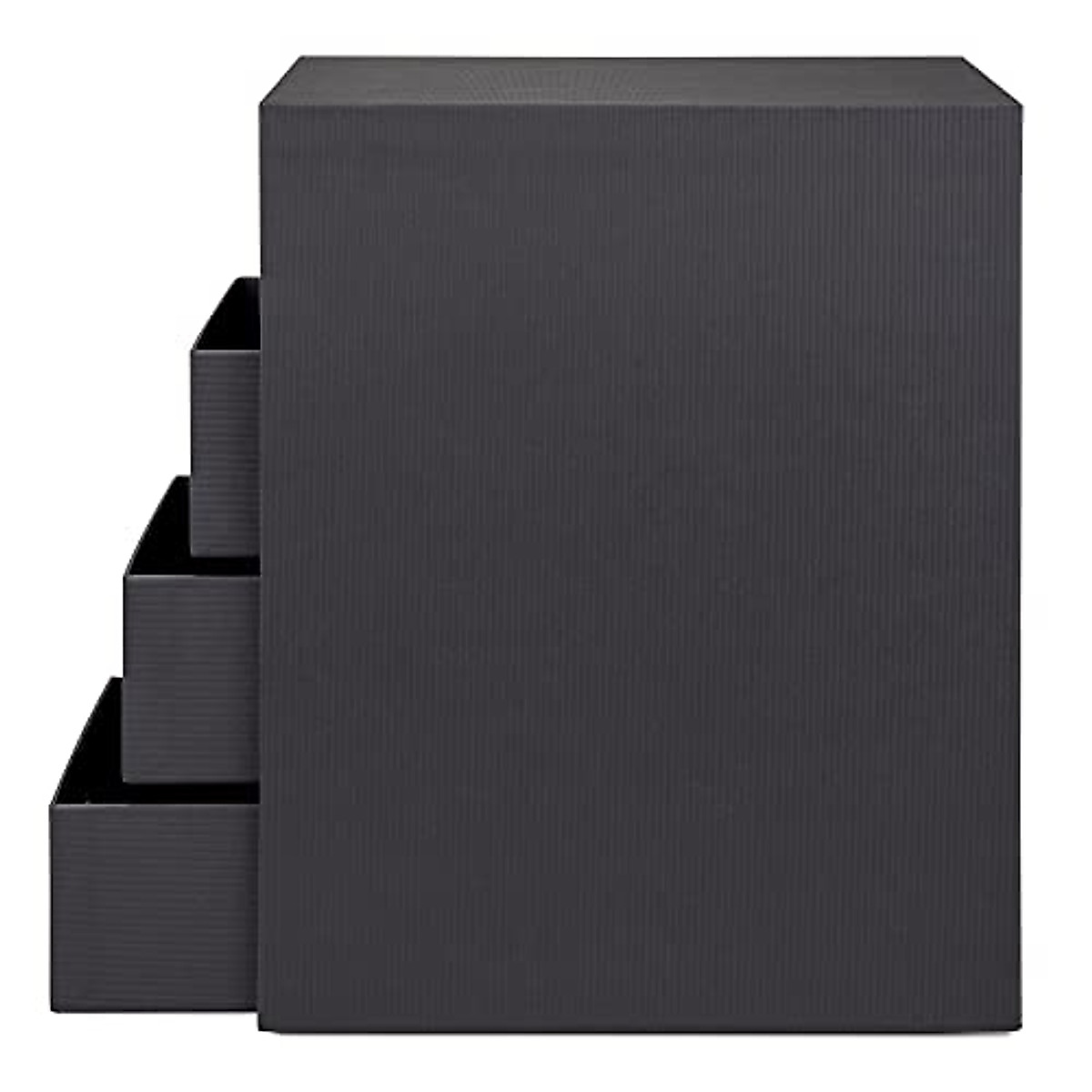 Rossler Soho 4 Drawer Filing Storage Box - Black