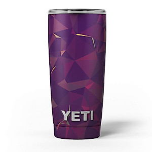 Design Skinz Purple and Orange Geometric Shapes - Skin Decal Vinyl Wrap Kit Compatible with The Yeti Rambler Cooler Tumbler Cups