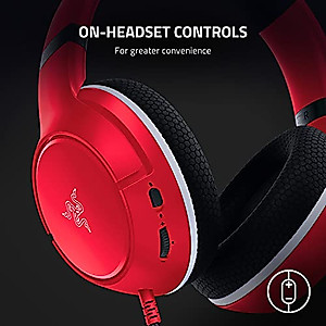 Razer Kaira X Wired Headset for Xbox Series X|S, Xbox One, PC, Mac & Mobile Devices: TriForce 50mm Drivers - HyperClear Cardioid Mic - Memory Foam Ear Cushions - On-Headset Controls - Pulse Red