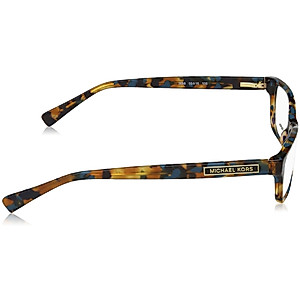 Michael Kors 0MK4024 Optical Full Rim Rectangle Womens Sunglasses, Turquoise Tortoise, 53/15/135