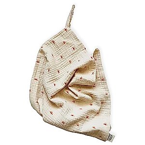 Leyl&Ari Organic Muslin Lovey Security Blanket | Pacifier Holder | Made in USA (Neutral)
