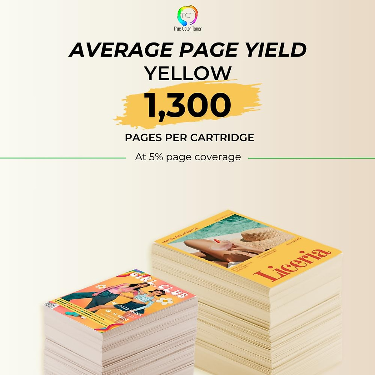 TCT 045A Yellow Toner Cartridge - Premium Compatible Replacement for Canon 045 Yellow Works with Canon Color ImageClass MF634CDW MF632CDW LBP612CDW Printers (1,300 Pages)