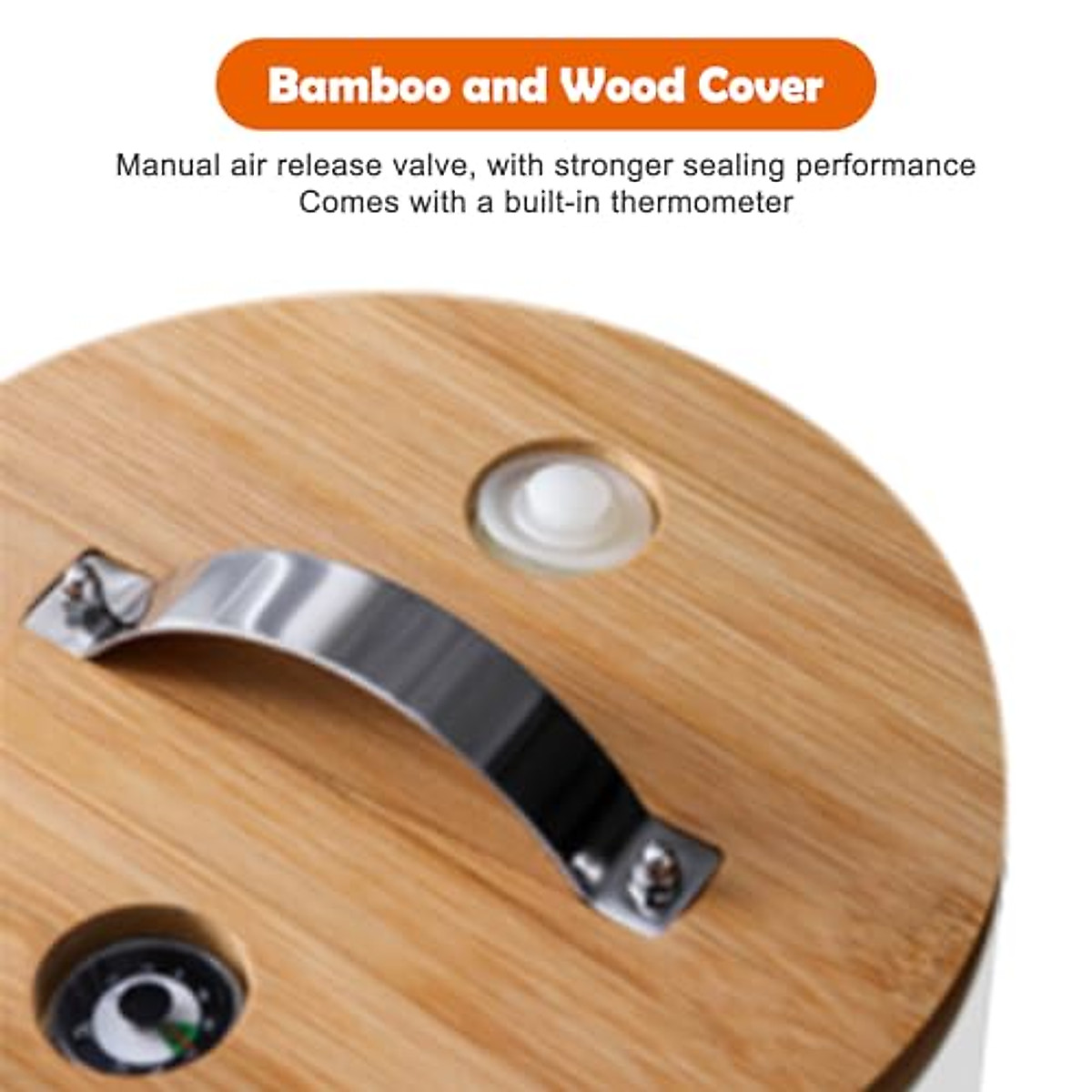 Kaichenyt 7.5L Rice Dispenser, Flour and Cereal Container, Glass Food Storge Container with Airtight Lid and Wooden Stand for Rice, Beans, Ground Coffee (7.5L)