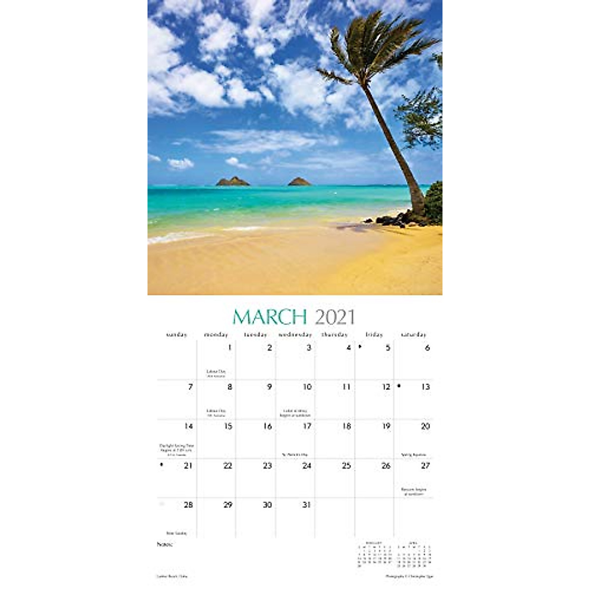 Hawaii Wall Calendar 2021