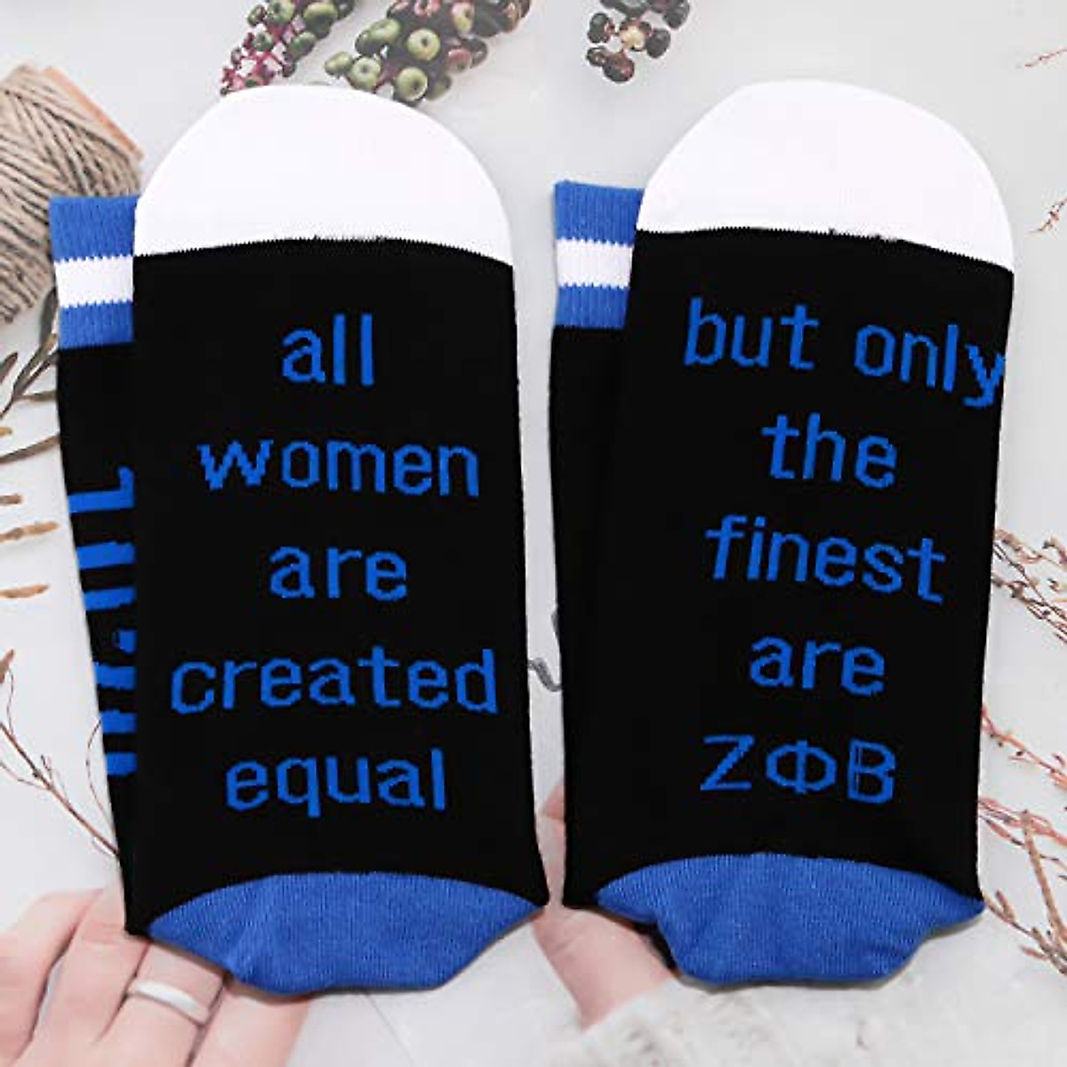 G2TUP Zeta Finer Women Crew Socks Gift 1920 Greek Sorority Gift for Sorority Sister Future Only the Finest are Z (Only the Finest are Z)