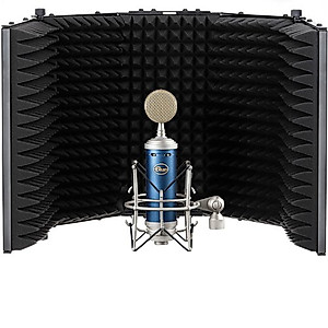 Blue Bluebird SL Large-Diaphragm Condenser Studio Microphone with Auray RF-5P-B Reflection Filter and RFMS-580 Reflection Filter Tripod Mic Stand Bundle