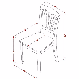 East West Furniture SHAV5-LWH-W 5 Piece Dining Set Includes a Round Kitchen Table with Pedestal and 4 Dining Room Chairs, 42x42 Inch, Linen White