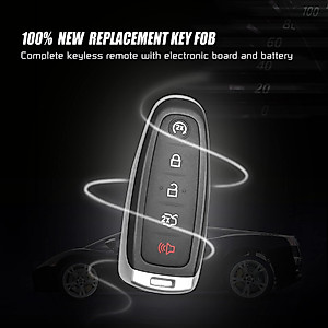 Replacement Car Remote Key Fob Fits for Ford 2011-2015 Edge Explorer 2013-2019 Flex Taurus Focus Lincoln MKT MKX MKS Navigator M3N5WY8609 Keyless Entry Remote Start Control