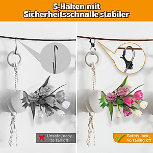 Yuiisenn 12PCS S Hooks for Hanging - Anti-Drop Stainless Steel Metal Hangers Hanging Hooks, for Kitchen, Work Shop, Bathroom, Garden - 2.5 inch, Small