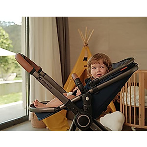 Mompush Ultimate2 Baby Stroller, Premium Convertible Full-Size Bassinet Stroller for Toddler, Newborn Stroller with Reversible Seat, One Hand Recline Pushchair Pram, Car Seat Adapter Included