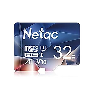 Netac 32GB Micro SD Card Micro Mini SD Card SDHC UHS-I Memory Card, High Speed TF Card up to 90MB/s - Full HD Video Recording U1, Class10, V10, A1