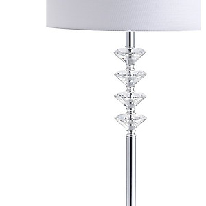 JONATHAN Y JYL1045A Mia 60.5" Crystal/Metal LED Floor Lamp Contemporary,Glam,Transitional for Bedrooms, Living Room, Office, Reading, Clear/Chrome