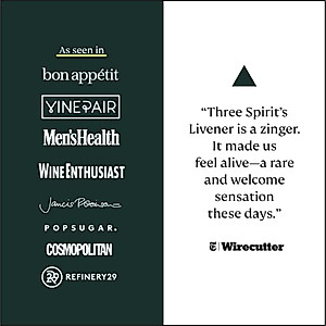 Three Spirit Non-Alcoholic Alternative Spirit- The Livener, 50cl | Energizing with Natural Caffeine, ADAPTOGENS & Watermelon & Ginger | Multi-Award Winning Active botanical, Gluten Free & Vegan Drinks