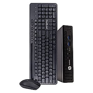 HP EliteDesk 800G2 Micro Desktop Computer PC, Intel Quad Core i5, 16GB RAM, 512 GB SSD, Windows 10 Pro, Periphio Wireless Keyboard & Mouse (Renewed)