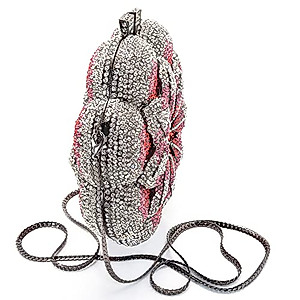 MOSSMON Designer Crystal Evening Clutch Bag Elegant Bride Wedding Party Purse for Women