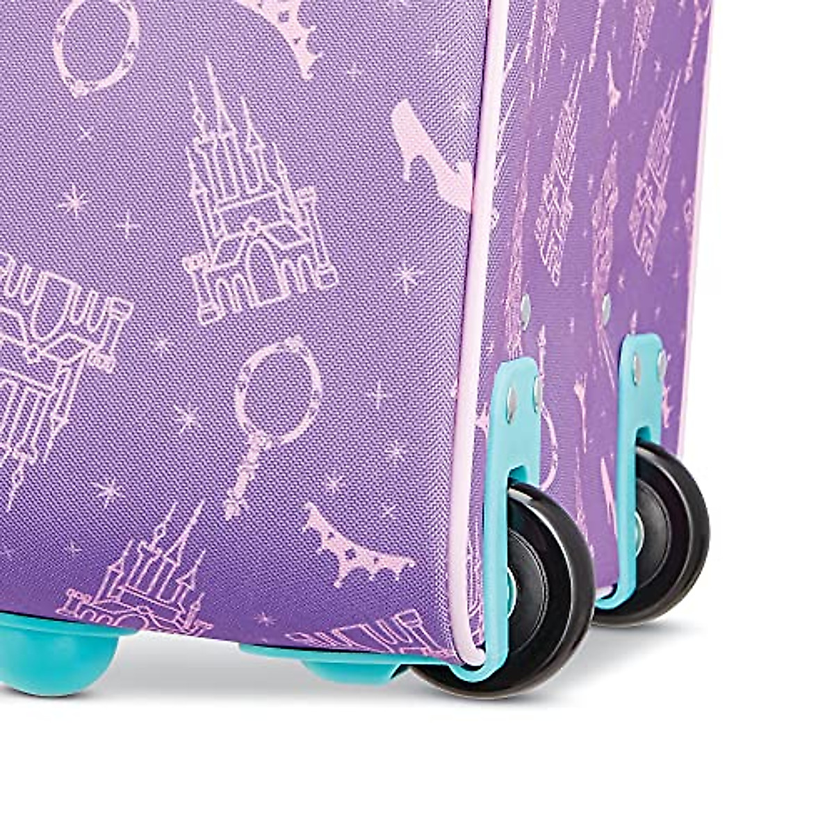 AMERICAN TOURISTER Kids' Disney Softside Upright Luggage, Telescoping Handles, Princess, Carry-On 18-Inch