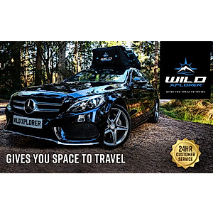 WildXplorer Rooftop Cargo Tie Down Hook Straps for Securing Any Car Roof Bag, Cargo Carrier or Car Top Carrier. Attach to Door Frame, No Roof Rack Required. Suitable for a 4 Door Car, SUV, Jeep, Truck