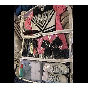 WJWSKI 20pcs Baby Kids Hangers for Nursery Closet and Kids Dance Garment Bags with 3 Pockets, 35x24x3“ Gusset Lightweight Clear Full Zipper Suit Bag for Competitions Costumes & Travel