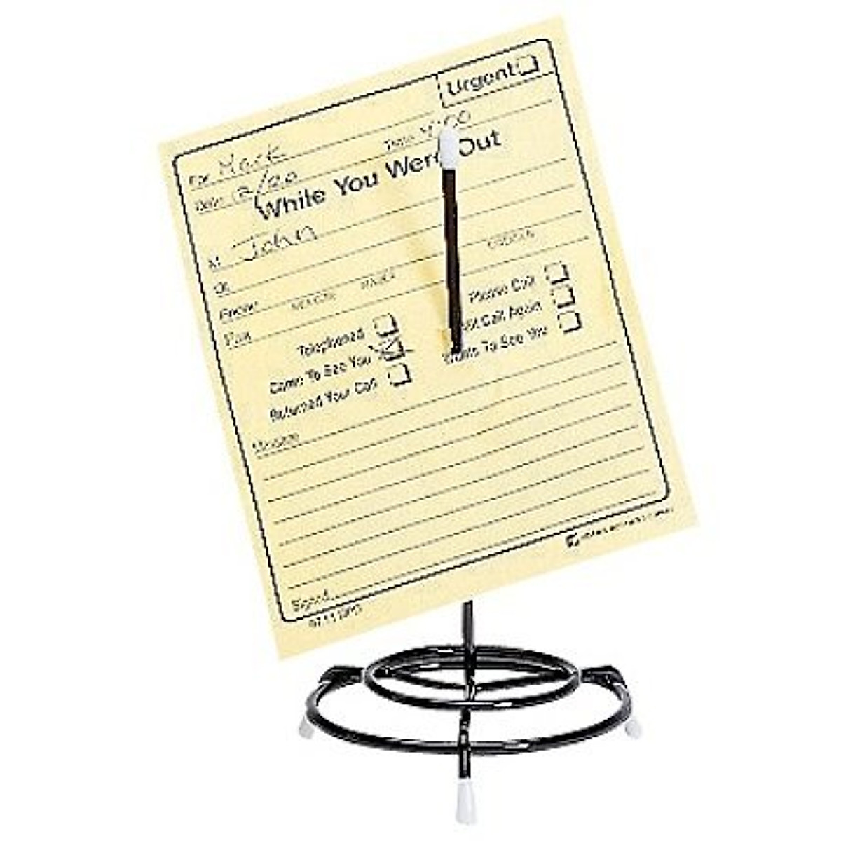 1InTheOffice Wire Receipt Spindle,Black Receipt Holder, "3 Pack" (Black)